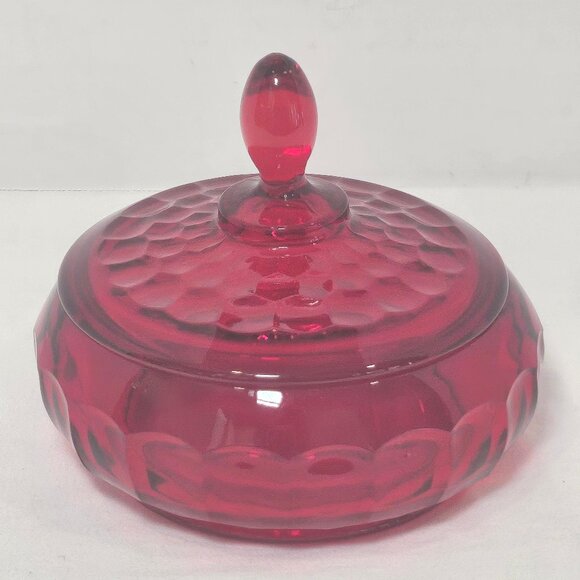 Vicking Glass | Accents | Vintage Viking Glass Ruby Red Candy Dish With ...
